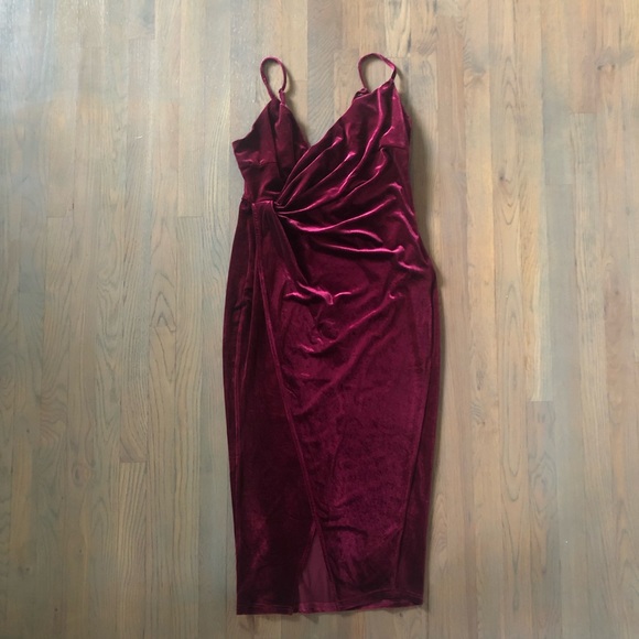 Showpo. | Dresses | Showpo Loving Blind Dress In Wine Velvet | Poshmark